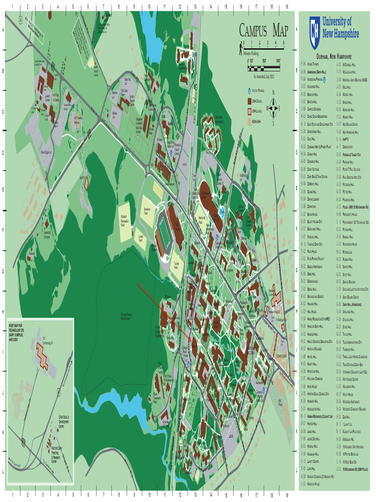 UNH Campus Map and Parking Guide | PDF