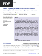 ACL-RSI Score Summary and Calculator | PDF | Knee | Limbs (Anatomy)