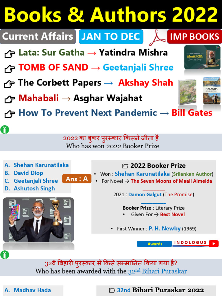 Books 2022 Current Affairs | PDF