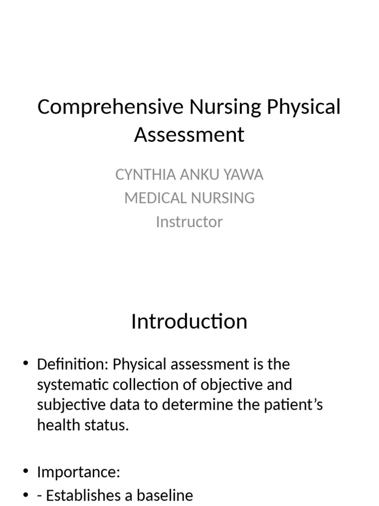 Physical Assessment Presentation | PDF