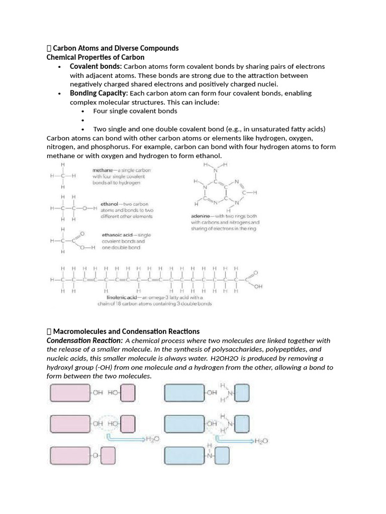 Carbon Compounds: Structure and Functions | PDF | Cell Membrane | Fatty ...