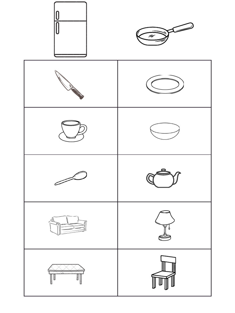 Flash Card Things in My House | PDF