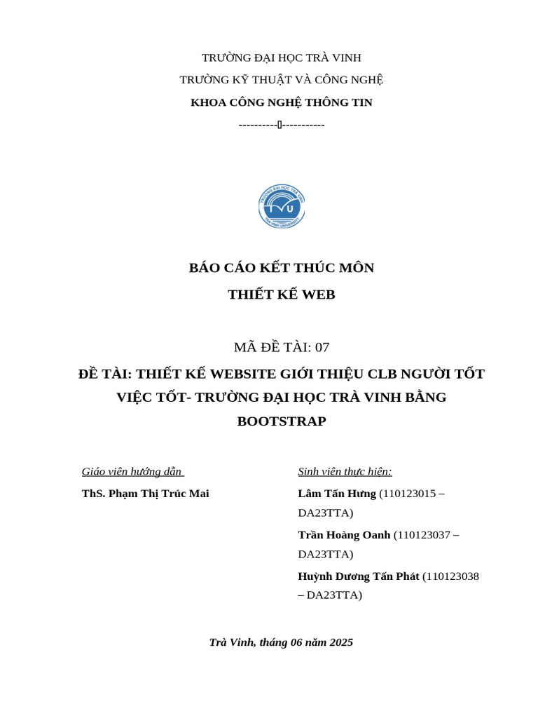 Quyen Bao Cao TKW | PDF