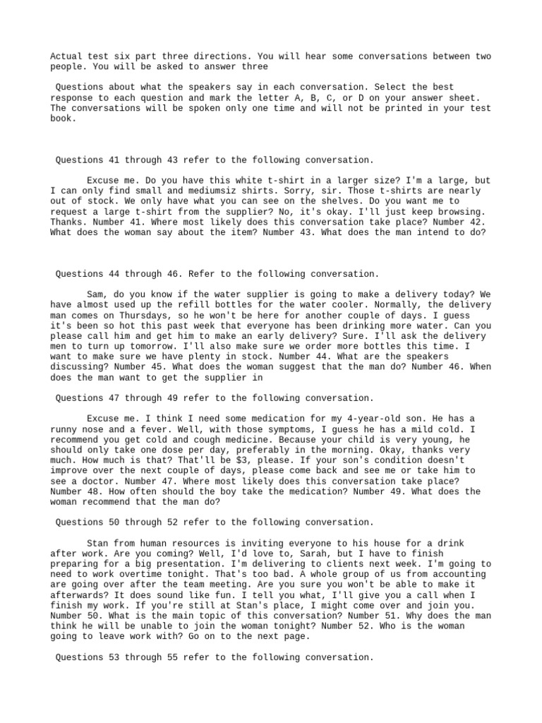 (English (Auto-Generated) ) Actual Test 06 (DownSub - Com) | PDF ...