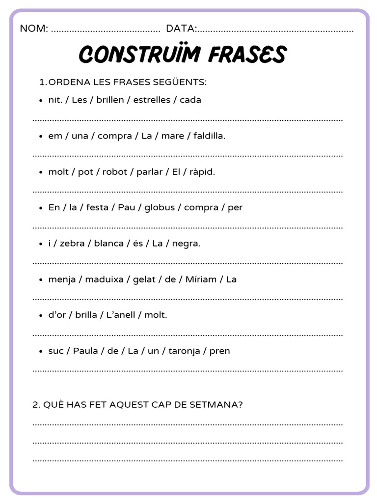 Construir Frases | PDF