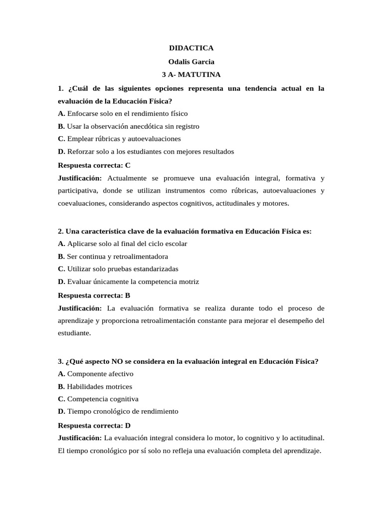 Preguntas Didactica Og | PDF