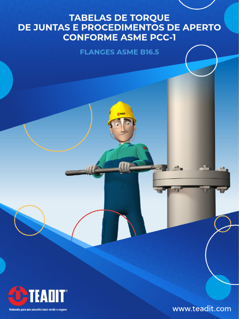Tabela Torque de Juntas Asme B16.5 - Teadit | PDF | Taxas temporais ...