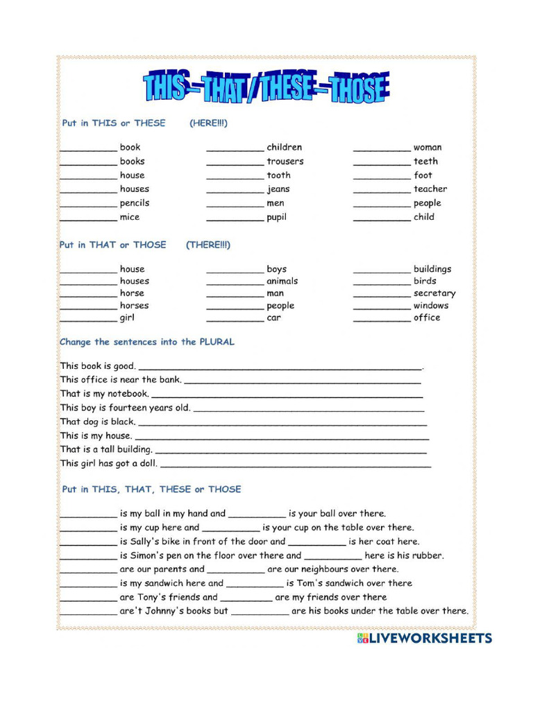 Demonstrative Pronouns Quiz1 | PDF