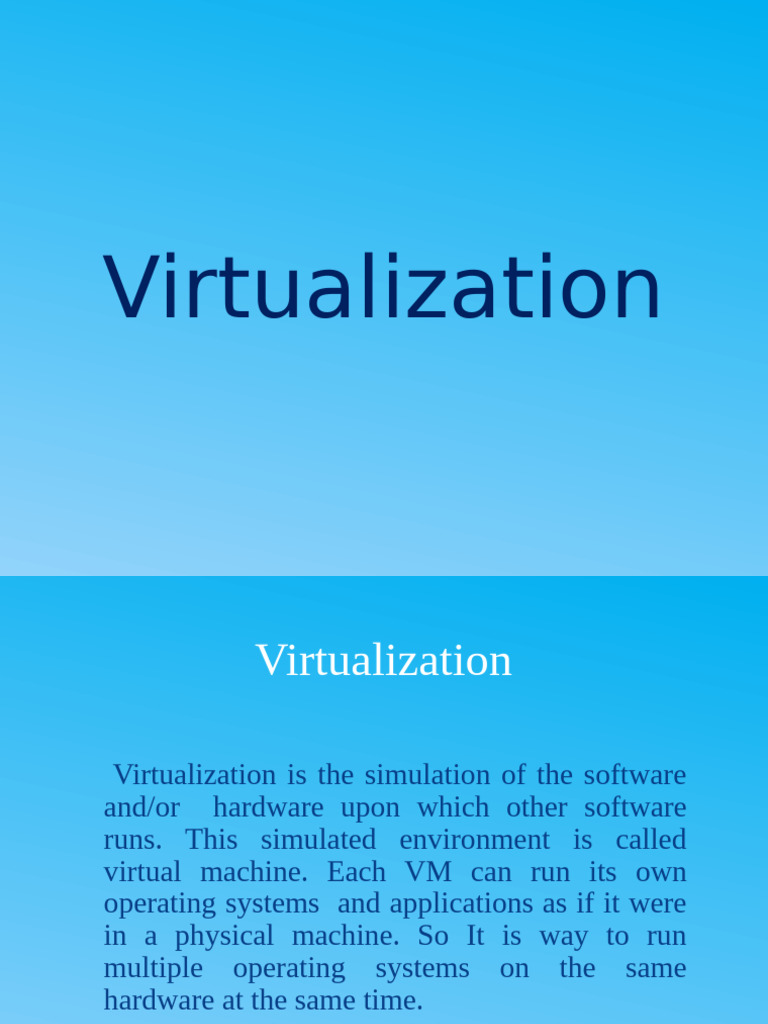 Virtualization in CC (Cloud Computing) | PDF | Virtualization | Virtual Machine