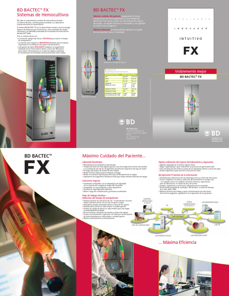 Brochure Bactec FX Hemocultivos | PDF | Laboratorios