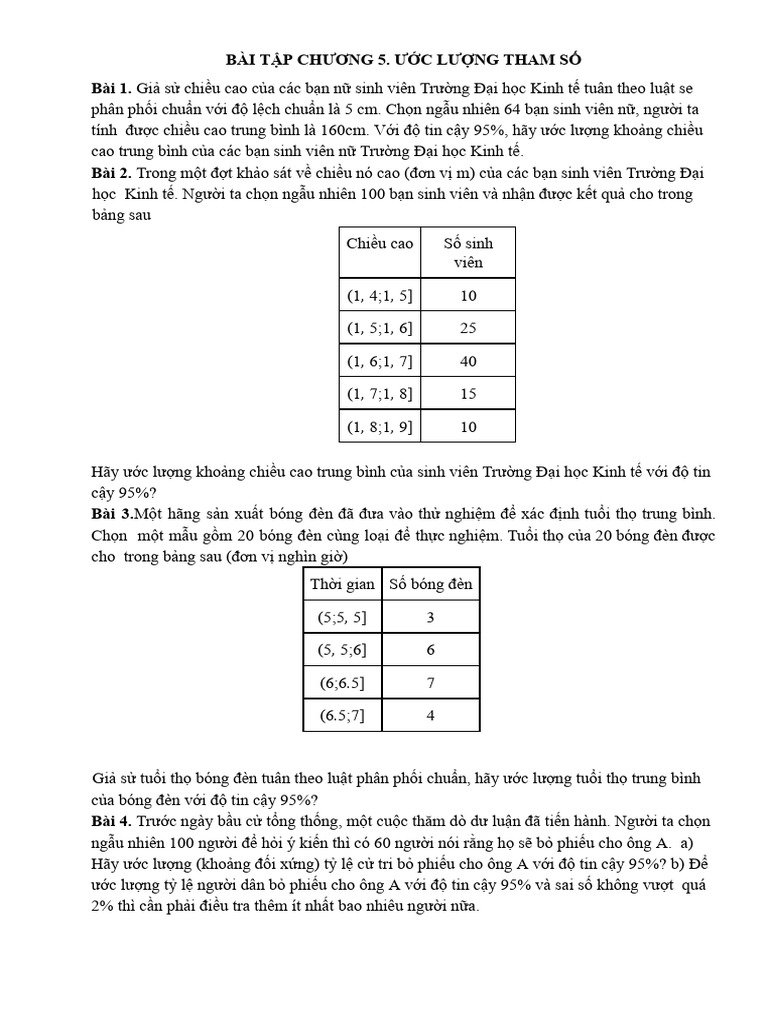 BT.C5-Ước Lượng Tham Số | PDF
