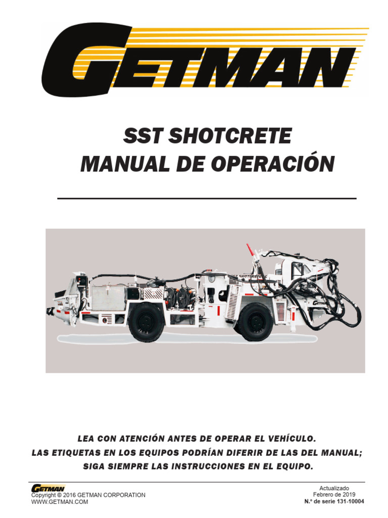 Manual de Operación SST Shotcrete | PDF | ruido | Decibel