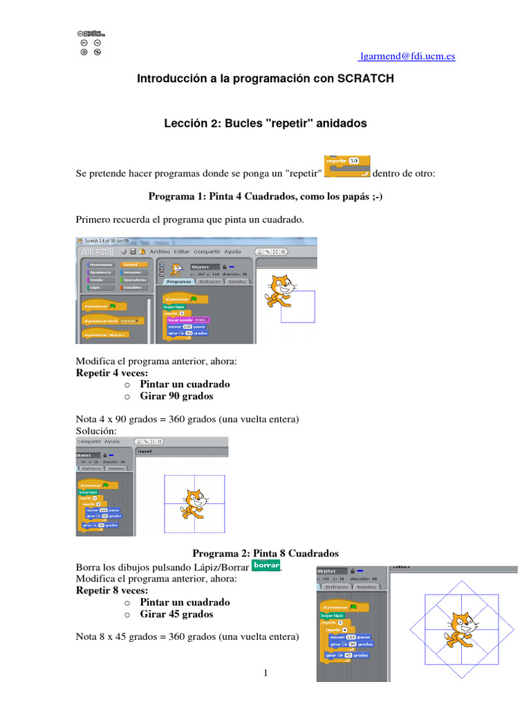 Bucles Anidados en Scratch | PDF