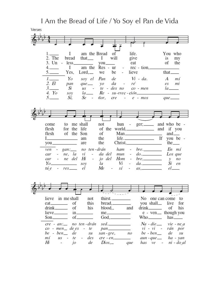 I Am the Bread of Life Hymn | PDF