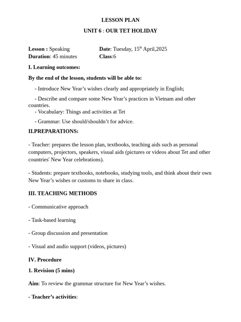 Lesson Plan Speaking Group1 | PDF | Linguistics | Human Communication