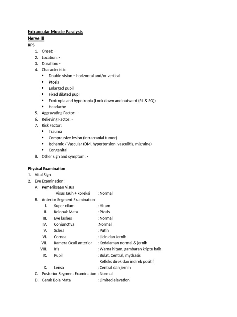 42 Extraocular Muscle Paralysis YY EDIT | PDF | Human Eye | Diseases ...
