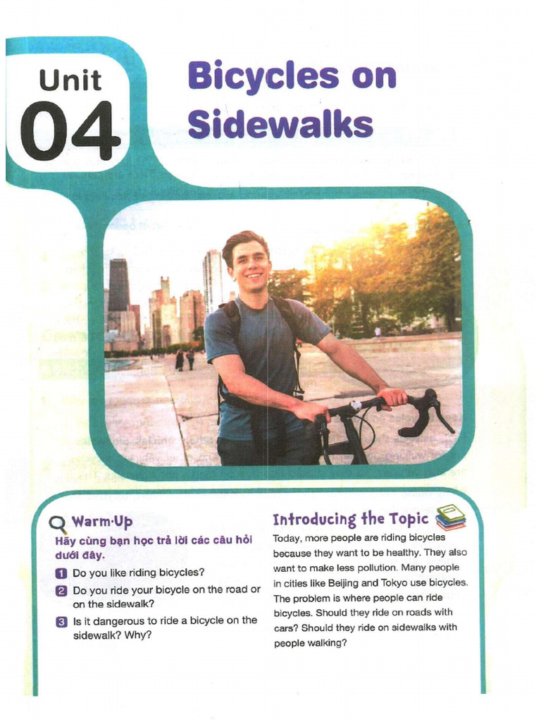 Speaking Topic 4 - Bicycles On Sidewalks | PDF