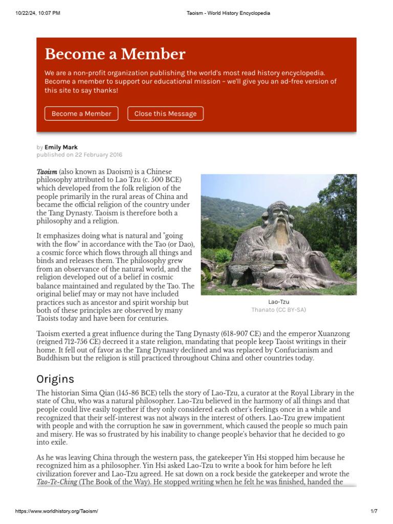 Understanding Taoism and Lao-Tzu | PDF | Yin And Yang | Tao