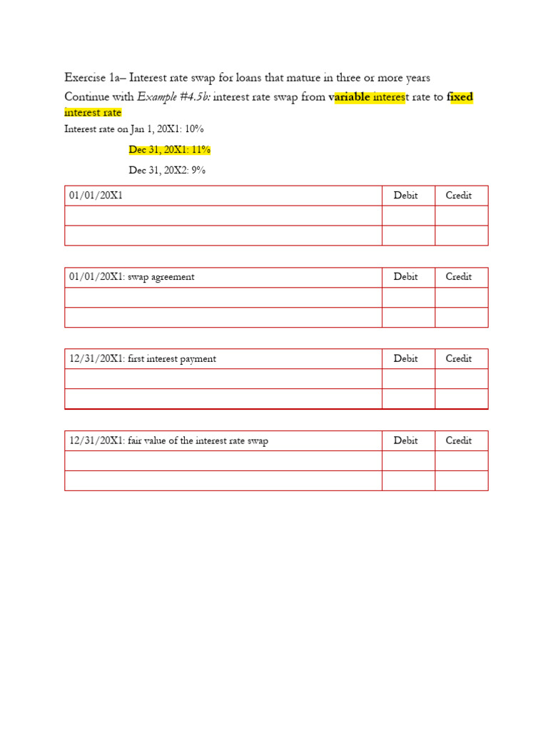 Interest Rate Swap Accounting Example | PDF | Swap (Finance) | Interest ...