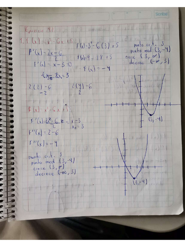 Maximos y Minimos” criterio de primera y segunda derivada- 4SM1- Calculo Diferencial-P6 | PDF