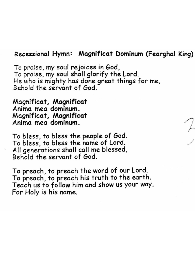 Magnificat Lyrics | PDF
