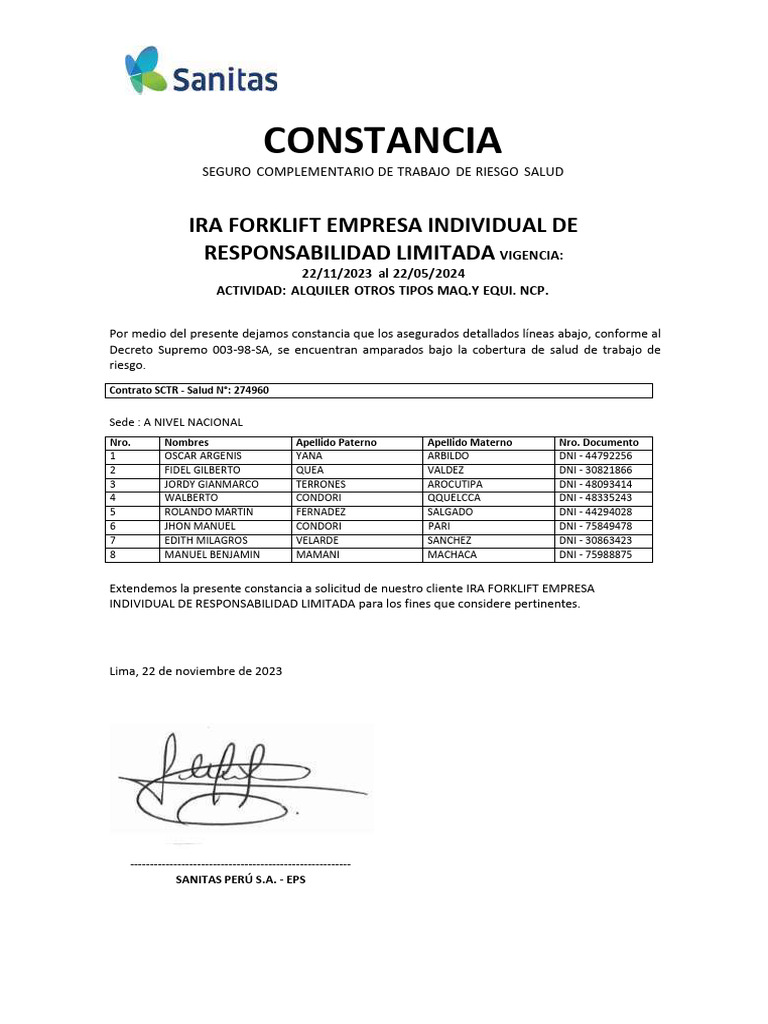 Sctr Salud Nov23 | PDF