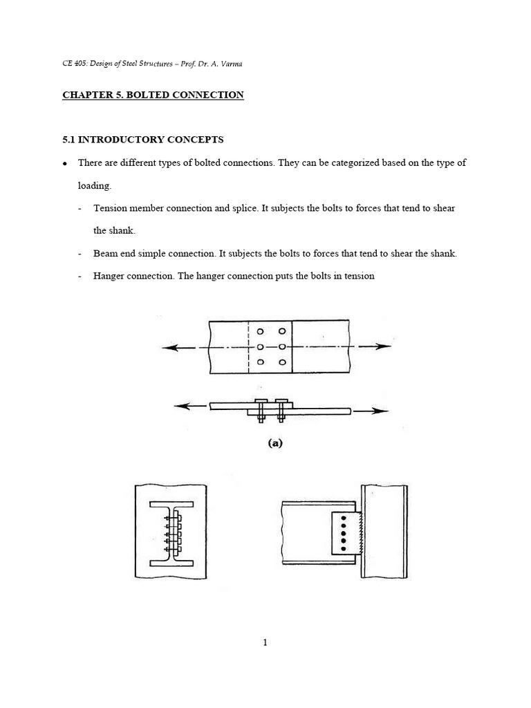 Bolted Connections in Steel Design | PDF | Strength Of Materials | Screw
