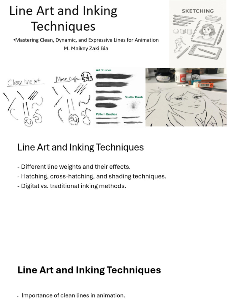 7-Line Art and Inking Techniques | PDF | Drawing