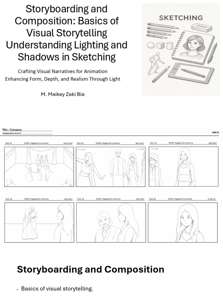 Storyboarding and Composition - Lighting and Shadows in Sketching | PDF ...
