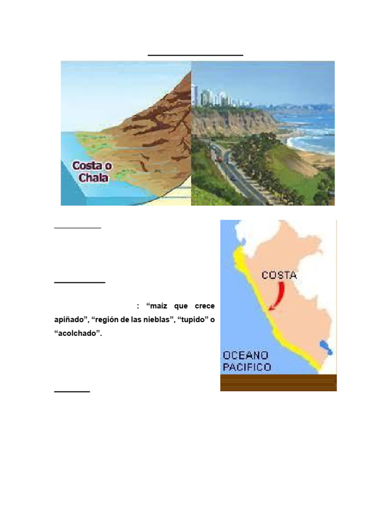 Región Costa o Chala | PDF | Perú | Clima