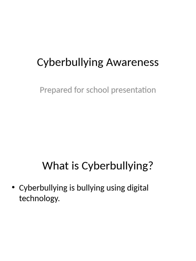 Cyberbullying Awareness | PDF