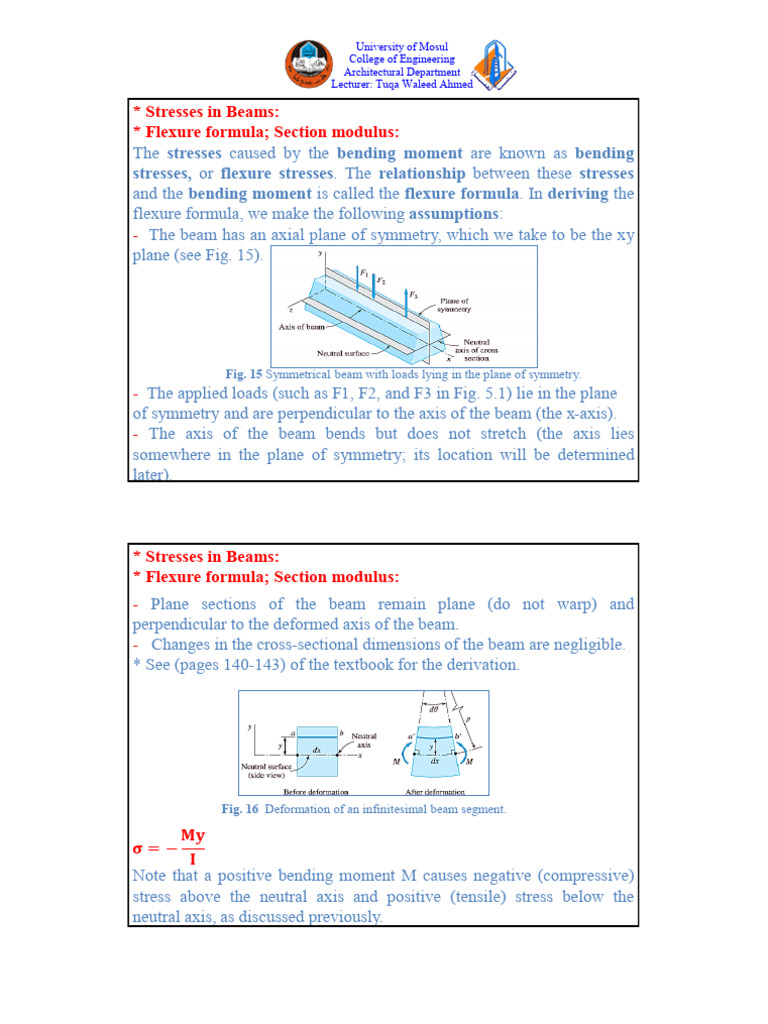 Science Of Mechanics 10 Pdf Bending Beam Structure