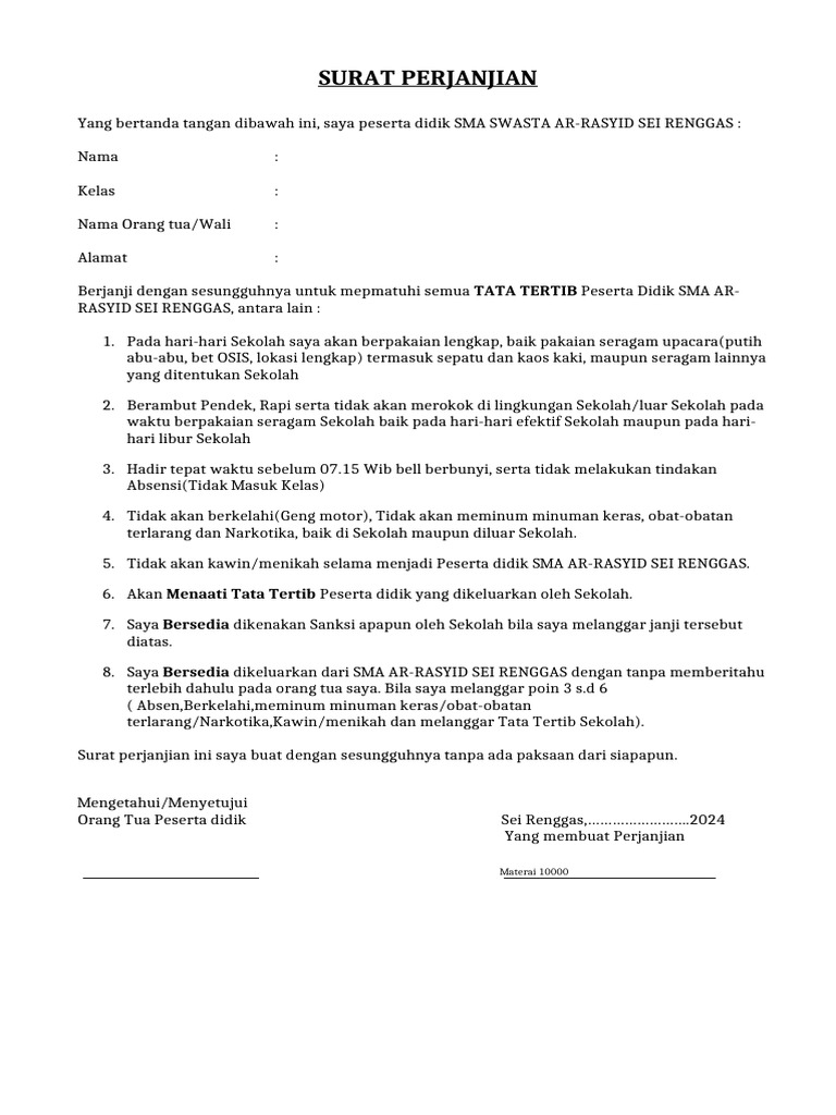 Surat Perjanjian | PDF