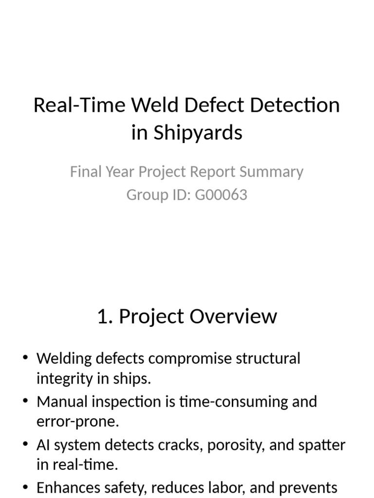 Weld Defect Detection Presentation | PDF