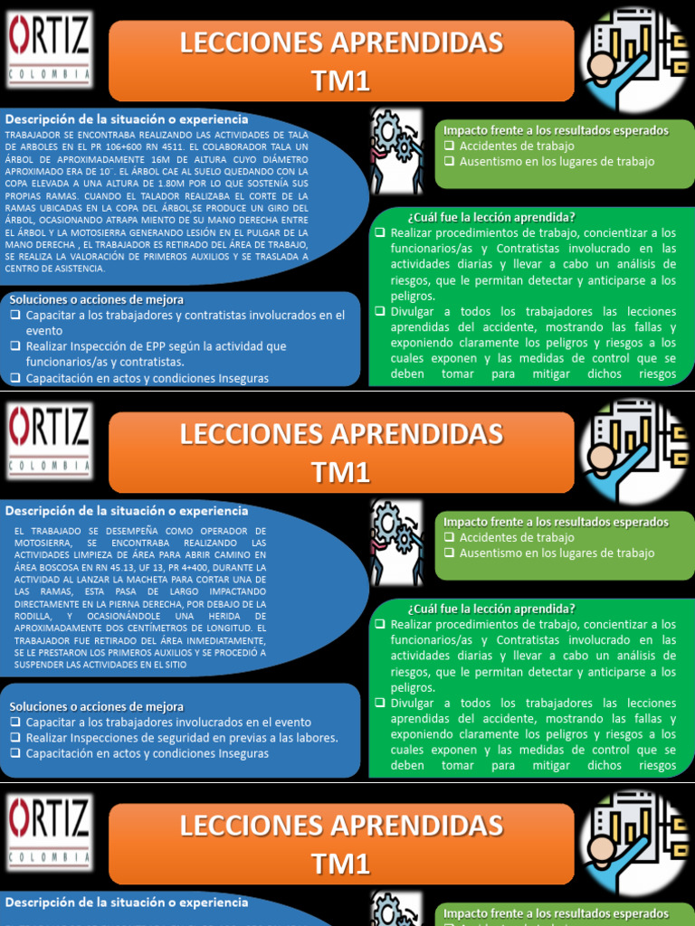 Lecciones Aprendidas Mayo TM1 | PDF