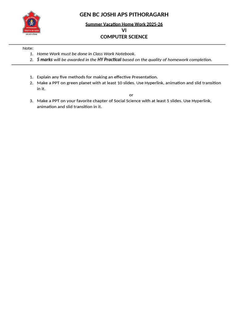 Class 8-12 Summer Computer Homework | PDF | Comma Separated Values | Laptop