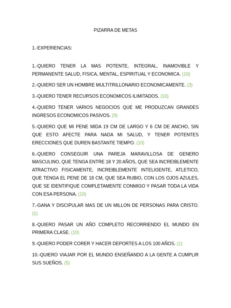 Pizarra de Metas | PDF