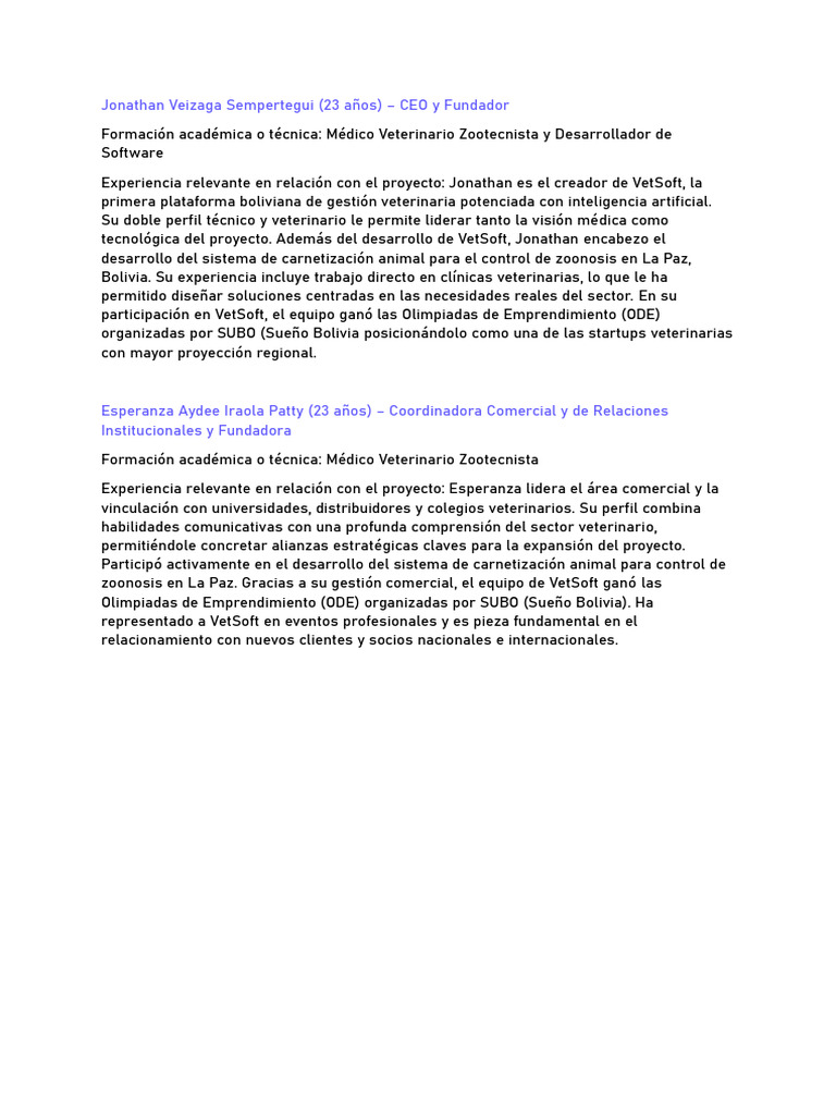 Equipo Vetsoft | PDF