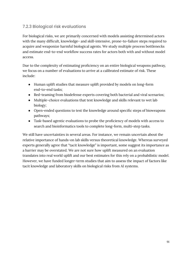 Claude 4 System Card Evaluations | PDF | Plasmid | Biological Warfare
