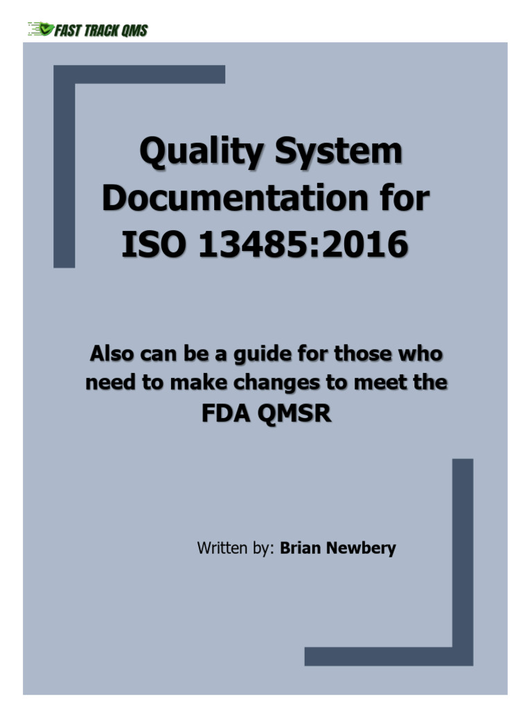 ISO 13485:2016 Documentation Guide | PDF | Quality Management System ...