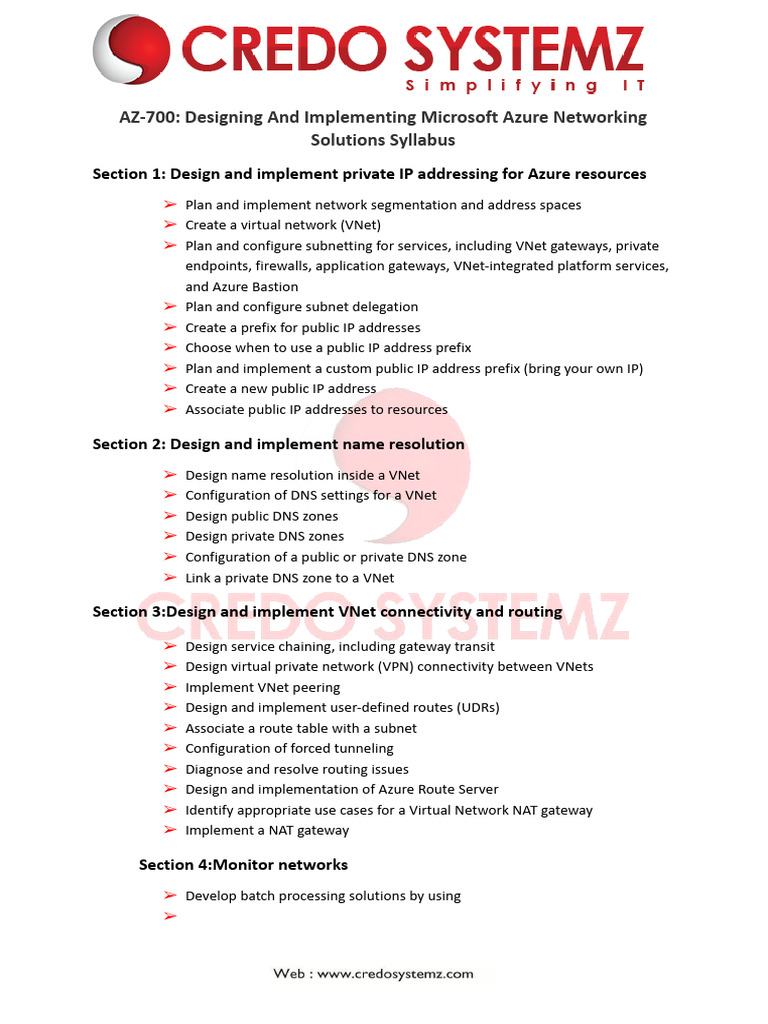 AZ 700 Designing and Implementing Microsoft Azure Networking Solutions ...