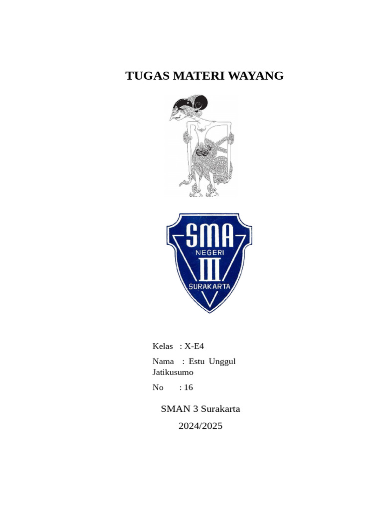 Tugas Materi Wayang | PDF