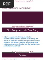 Dirty Equipment Hold Time Study Protocol | PDF