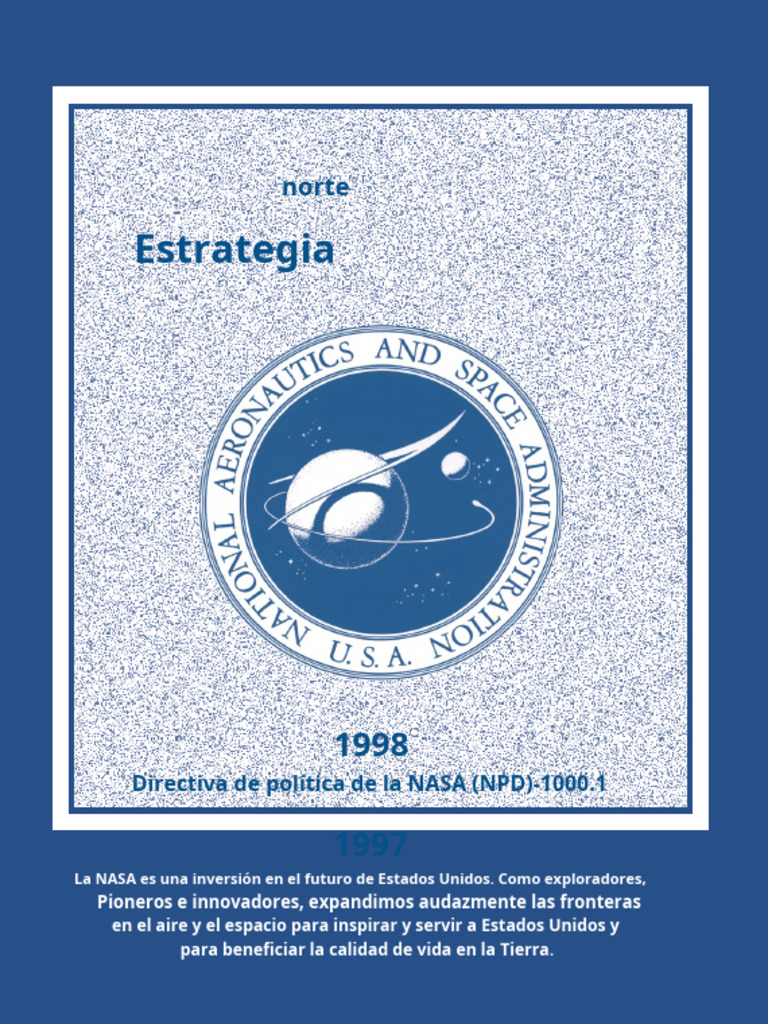 nasa-strategic-plan-1998.esp | PDF | Nasa | Planificación estratégica
