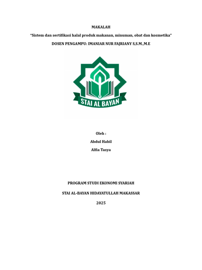 Makalah Industri Halal | PDF