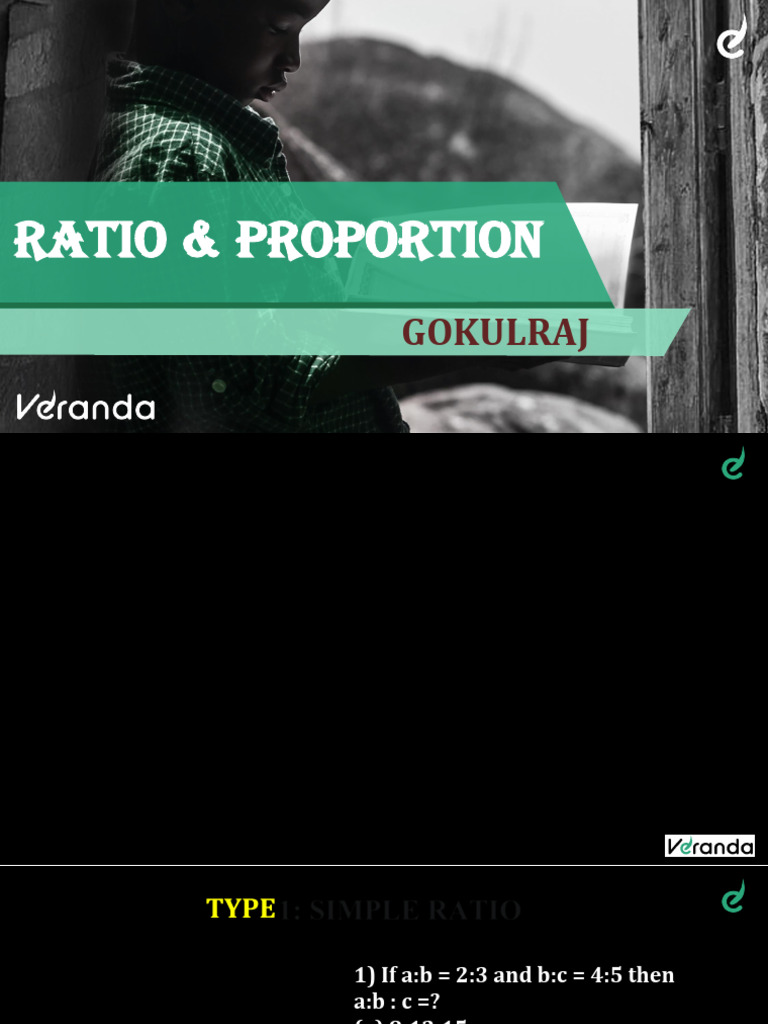 Ratio & Proportion Final | PDF | Rupee | Coins