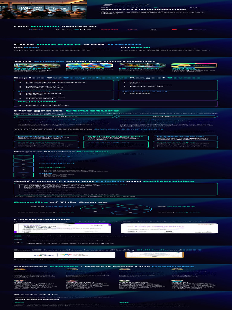 SmartED Innovations Internship Brochure | PDF | Internship | Job Hunting