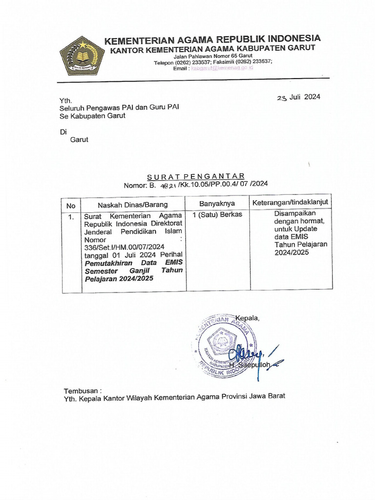 Pengantar Update EMIS TP 2024 2025 | PDF