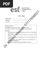 EST I - Math | PDF | Multiple Choice | Function (Mathematics)