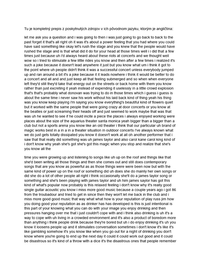 Jim Morrison - Bob Chorush Interview Part 2 | PDF | Journalism